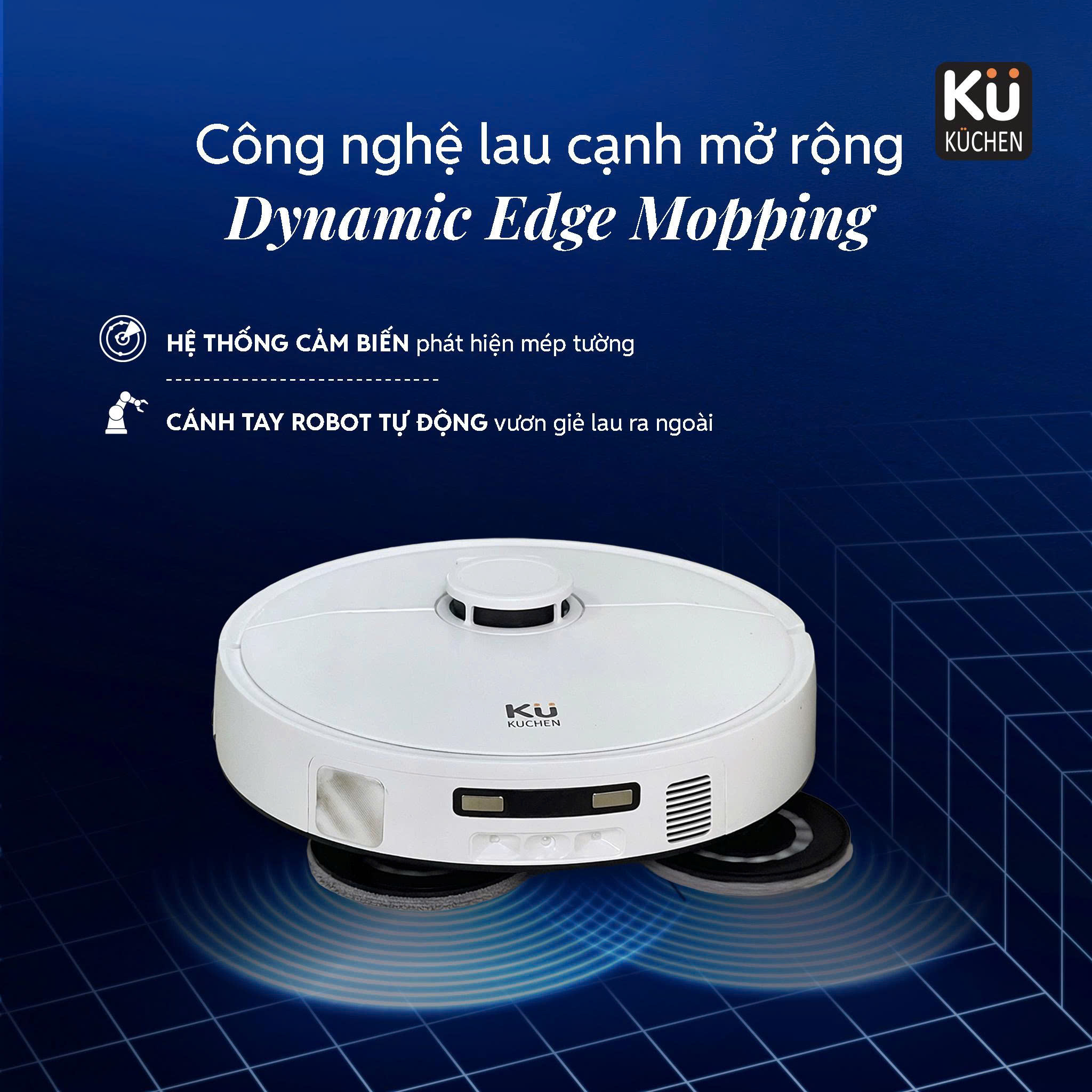 Robot thông minh KUCHEN SW 75 (5 in 1) hút bụi - lau nhà - tự động đổ ...